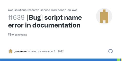 Bug Script Name Error In Documentation · Issue 639 · Aws Solutions