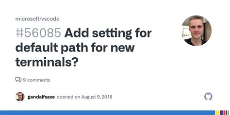 Add Setting For Default Path For New Terminals Issue Microsoft Vscode GitHub