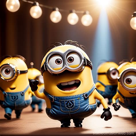 Joyful Minion Dance Stable Diffusion Online