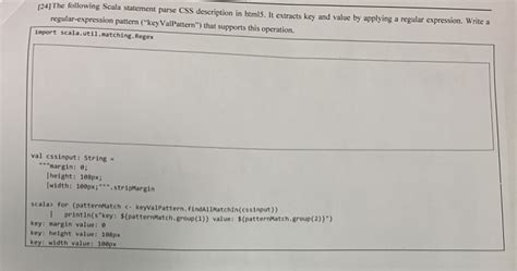 Solved J The Following Scala Statement Parse CSS Chegg