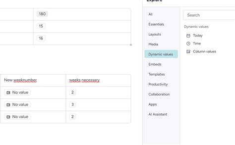 how to add dynamic value from formula column in monday doc special