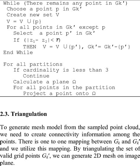 pseudo code of approximation download table