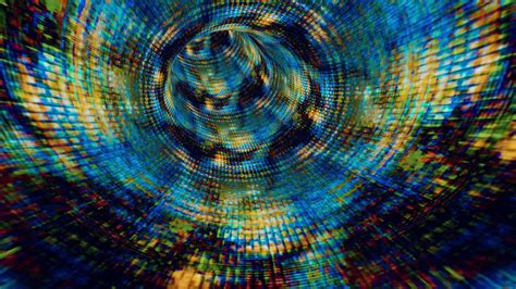 Video Streaming Data Abstraction In A Tunnel Of Digital Light Pixels Loop Stock Video
