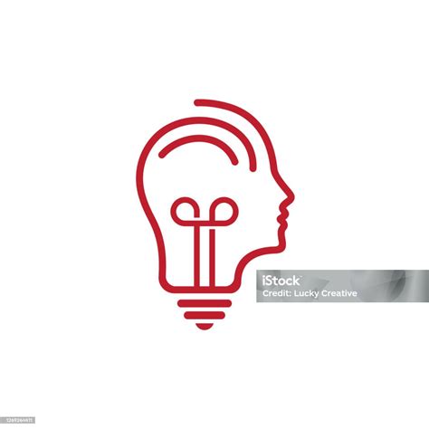 전구 컨셉 벡터 인간 헤드 전구 램프 로고 벡터 아이디어와 크리에이티브 피플 로고 개념에 대한 스톡 벡터 아트 및 기타 이미지 개념 과학 교육 Istock