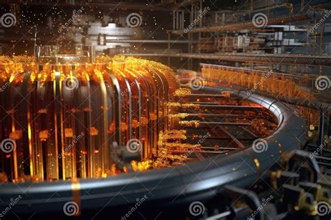 Close Up Of Particle Accelerators Inner Structure Stock Illustration Illustration Of