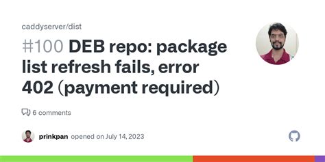 Deb Repo Package List Refresh Fails Error 402 Payment Required