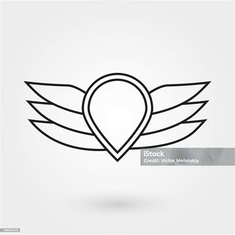 날개 아이콘입니다 날개 달린 로고와 엠블럼 컬렉션 회사 군대 또는 항공 날개 배지 템플릿 벡터 그림입니다 개념에 대한 스톡 벡터 아트 및 기타 이미지 Istock