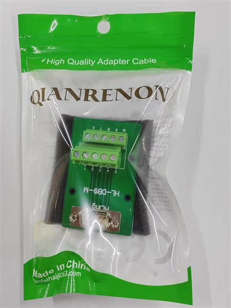 Qianrenon Rs232 Db9 Male Breakout Board Db9 Male To Wiring Terminal Solderless Connector Rs232