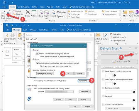 Outlook Add In Secure Scan Add On Preferences Knowledge Base F A Q