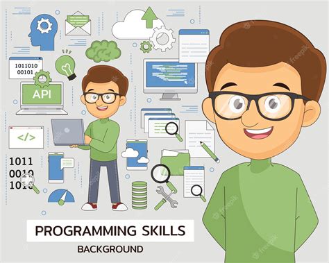 Premium Vector Programming Skills Concept Background Flat Icons Premium Vector Programming Skills Concept Background Flat Icons