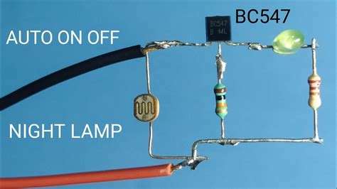 How To Make Simple Automatic Night Lamp Using BC Transistor YouTube