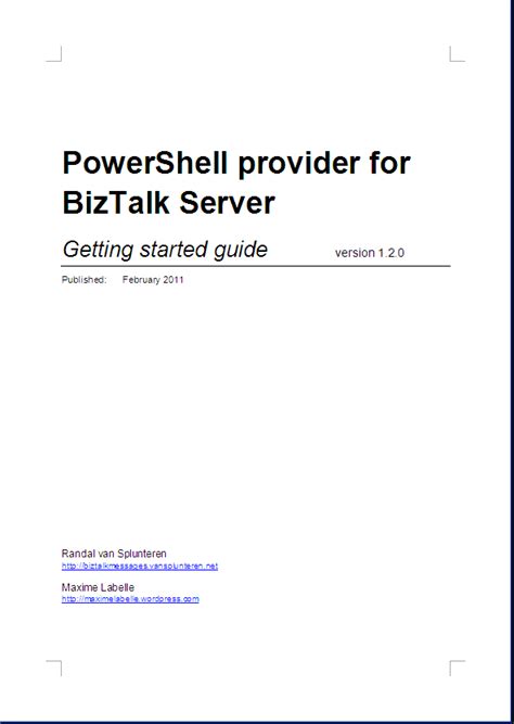 Powershell Provider For Biztalk Server Released A Technical Perspective