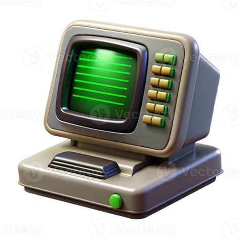 Wonderful Rustic A Vintage Computer Terminal Displaying Complex Code Green Text On A Black
