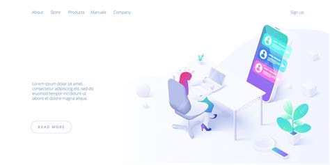 Premium Vector Customer Support Concept Isometric Landing Page
