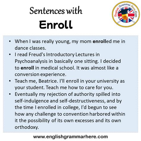 Sentences With Enroll Enroll In A Sentence In English Sentences For