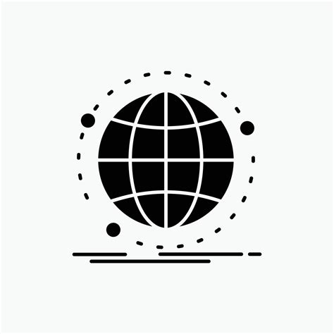 Data Global Internet Network Web Glyph Icon Vector Isolated