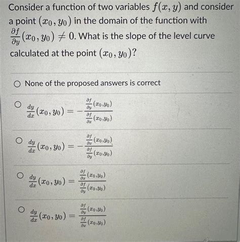 solved consider a function of two variables f x y and