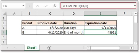Excel Formula Calculate Expiry Date