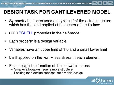 ppt fully stressed design in msc nastran powerpoint presentation