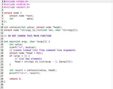 Solved Exercise Find An Element In A Linked List Pair Chegg
