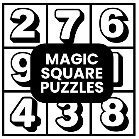 Magic Square Puzzle Collection Math Love