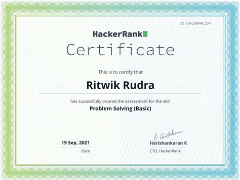 Ritwik Rudra On Linkedin Hackerrank Problemsolving Basic