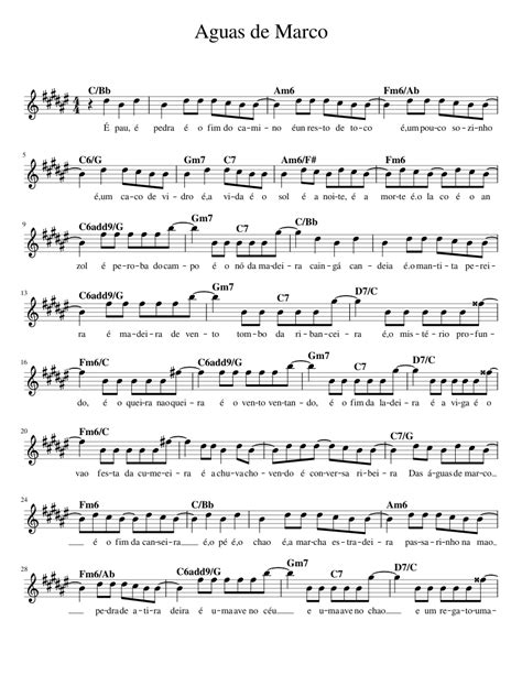 Aguas_de_Marco_F_sharp Sheet music for Piano (Solo) | Musescore.com