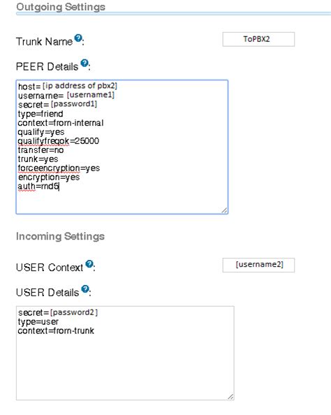 Iax Trunk Between 2 Freepbx Servers General Help Freepbx Community