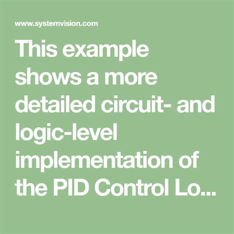 This Example Shows A More Detailed Circuit And Logic Level