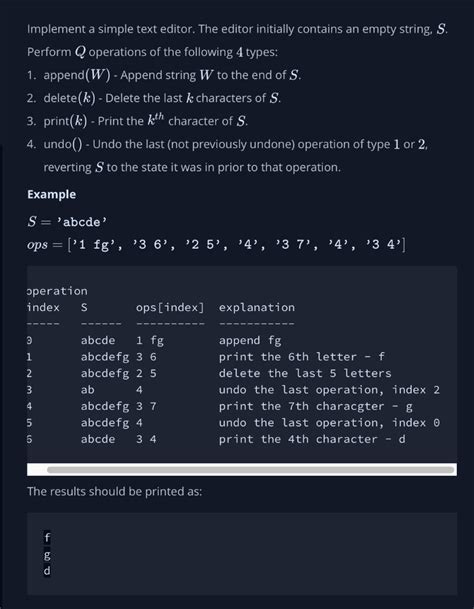Solved Implement A Simple Text Editor The Editor Initially Chegg