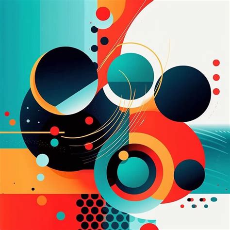 Premium Ai Image Abstract Colorful Background With Geometric Elements Vector Illustration Eps 10
