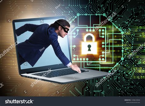 Hacker Man Trying Steal Personal Data Stock Photo 1498618040 Shutterstock