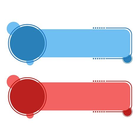 Cuadro De Etiqueta De Texto Azul Y Rojo HD Vector Transparente Vector
