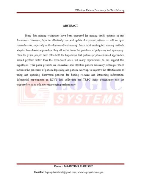 Effective Pattern Discovery For Text Mining Pdf Mining Areas Of