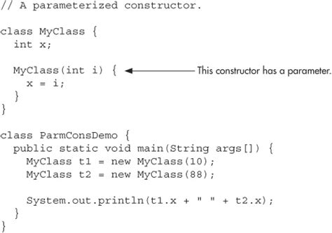Parameterized Constructors Java A Beginner S Guide Th Edition Th Edition Book