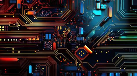 circuits technology simple abstract stock illustration illustration