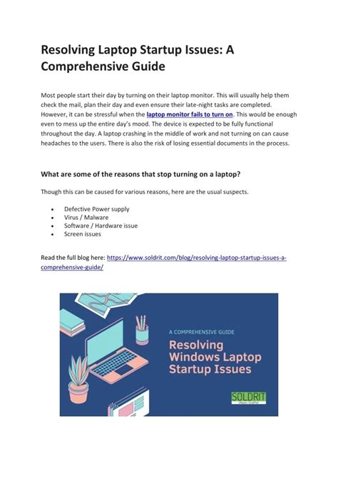 Ppt Resolving Laptop Startup Issues A Comprehensive Guide Powerpoint Presentation Id12285739