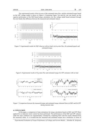 Experimental Evaluation Of Torque Performance Of Voltage And Current Models Using Measured