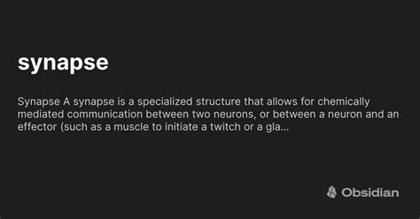 synapse obsidian publish