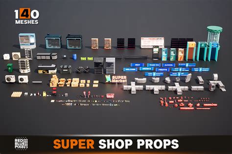 Departmental Store Props 3d Props Unity Asset Store