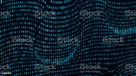 Digital Background Big Data Hacker Concept Abstract Matrix Computer Generated Many Numbers 3d