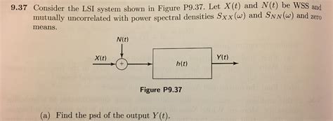Solved Consider The Lsi System Shown In Figure P9 37 Let
