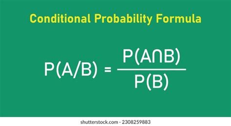 Conditional Probability Formula Probability Theory Mathematics Stock