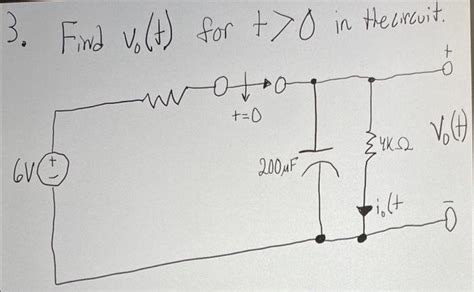 solved 3 find v0 t for t 0 in theircuit 3 find v0 t for