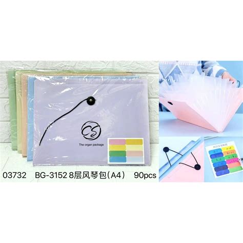 Skt 8 Pockets Colorful A4 Expanding File Folder Expandable Envelope Document Storage School