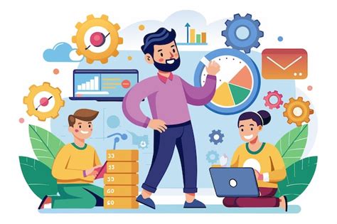 A Diverse Team Collaborates On Agile Project Management Using Tools And
