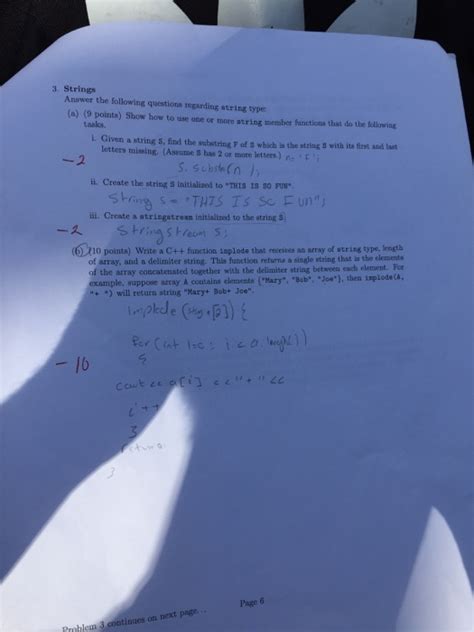 Solved 3 Strings Answer The Following Questions Regarding Chegg Com