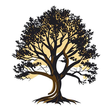 Premium Vector Oak Tree Vector Graphic In Vectorized Flat Style