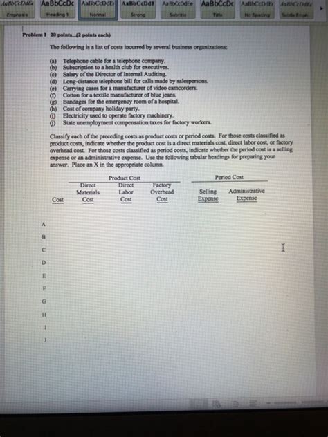 Solved Normal Subtitle Problem I 20 Points 2 Polnts Each