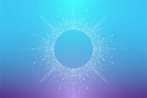 삶의 확장 연결된 라인과 점 파도 흐름과 다채로운 폭발 배경 시각화 양자 기술 추상 그래픽 배경 폭발 모션 버스트 벡터 그림 개념에 대한 스톡 벡터 아트 및 기타 이미지